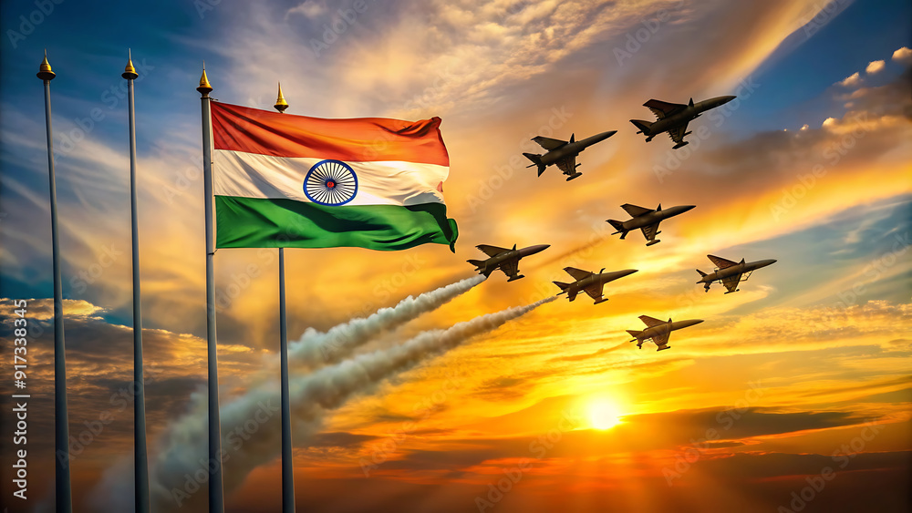 "Indian Air Force Day 2024: Spectacular Jet Air Shows at Sunset with ...