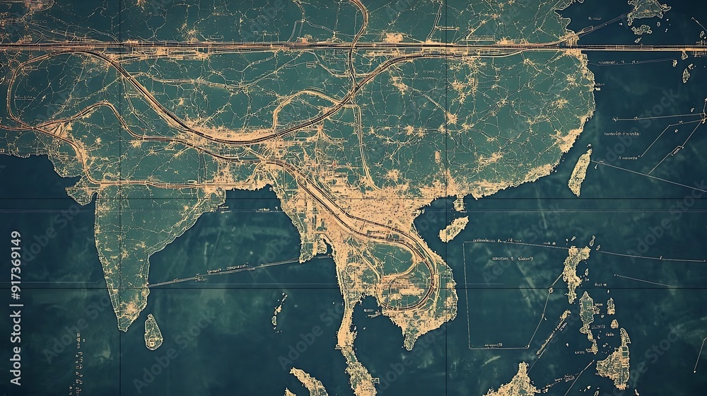 A map of Thailand's rail network with major routes and train stations ...