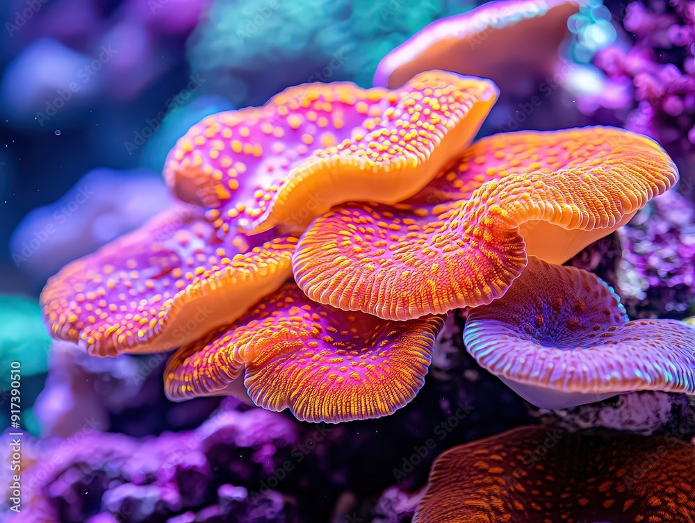 thriving underwater coral garden featuring a variety of coral species ...