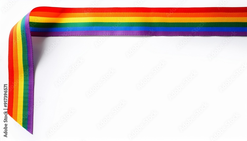 colorful rainbow ribbon border design lgbt colourful corner design ...