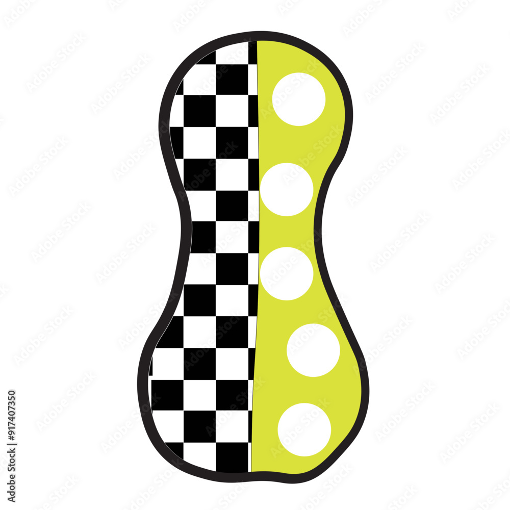 Vetor de doodle bright polka dots dotted alphabet font half race ...