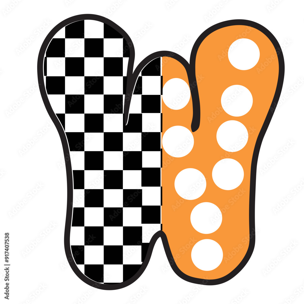 doodle bright polka dots dotted alphabet font half race checkered svg ...