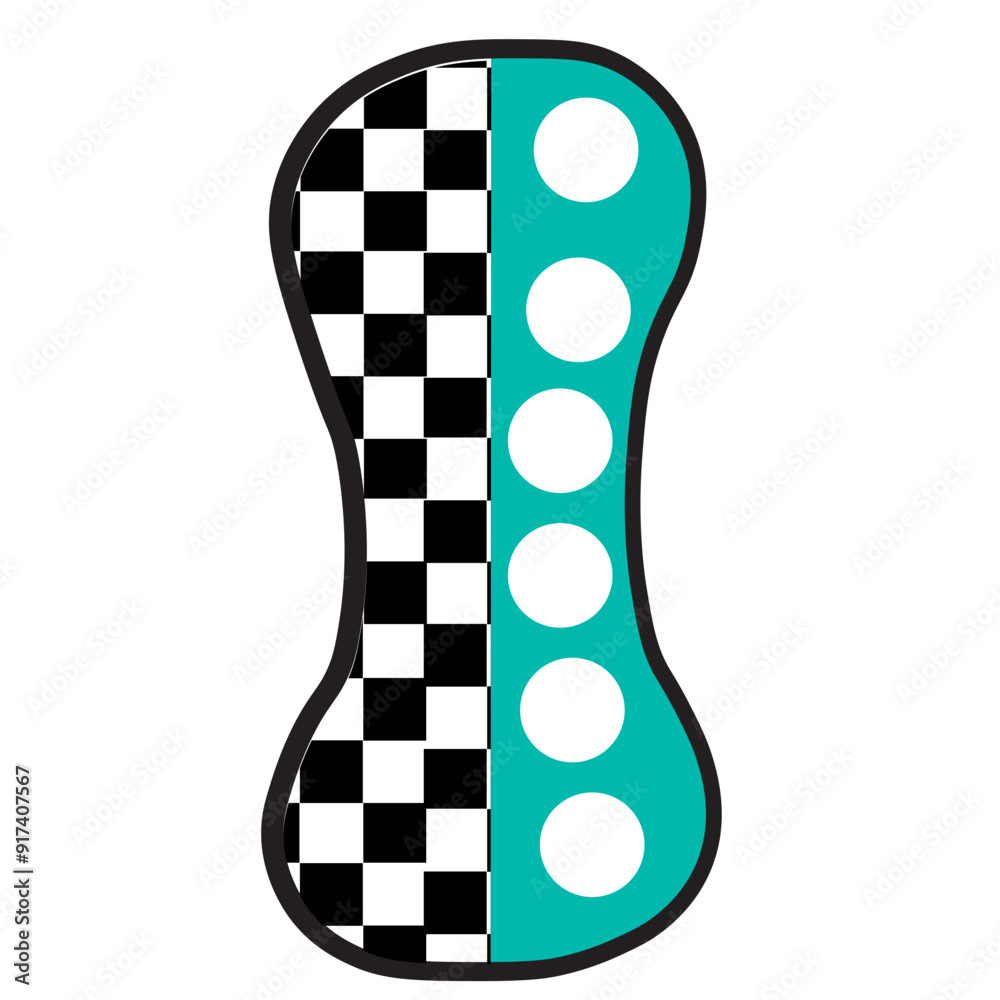doodle bright polka dots dotted alphabet font half race checkered svg ...