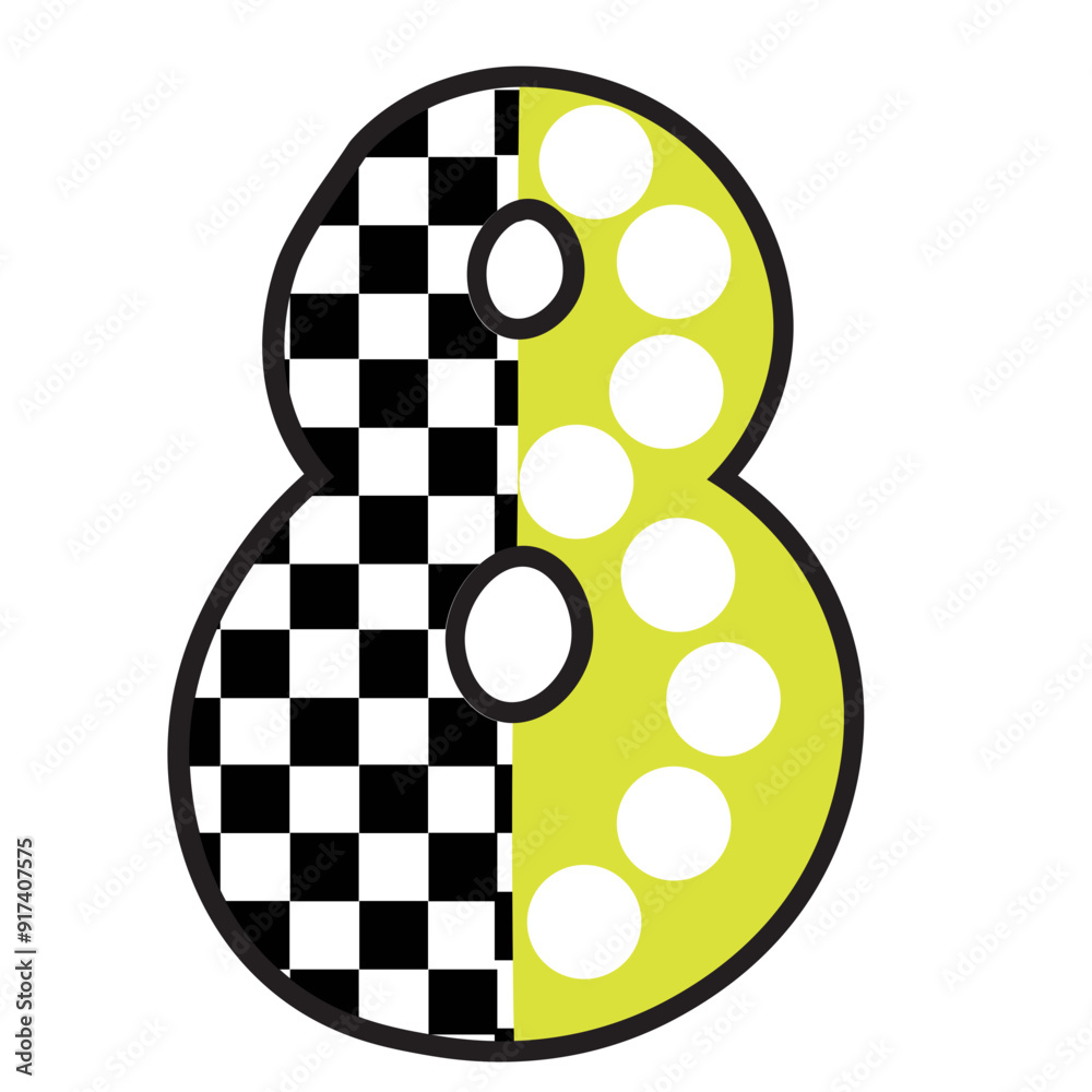doodle bright polka dots dotted alphabet font half race checkered svg ...