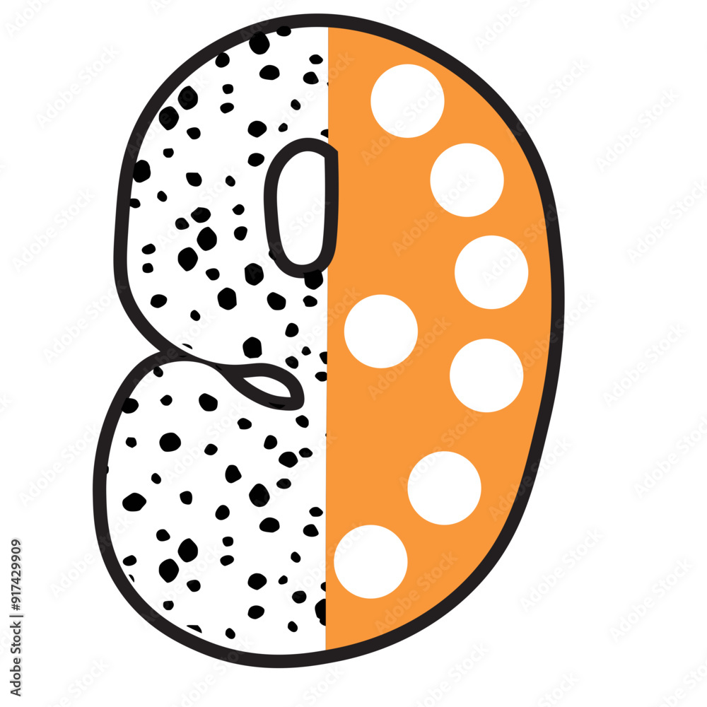 Dalmatians dots half doodle bright font alphabet polka dot dotted svg ...