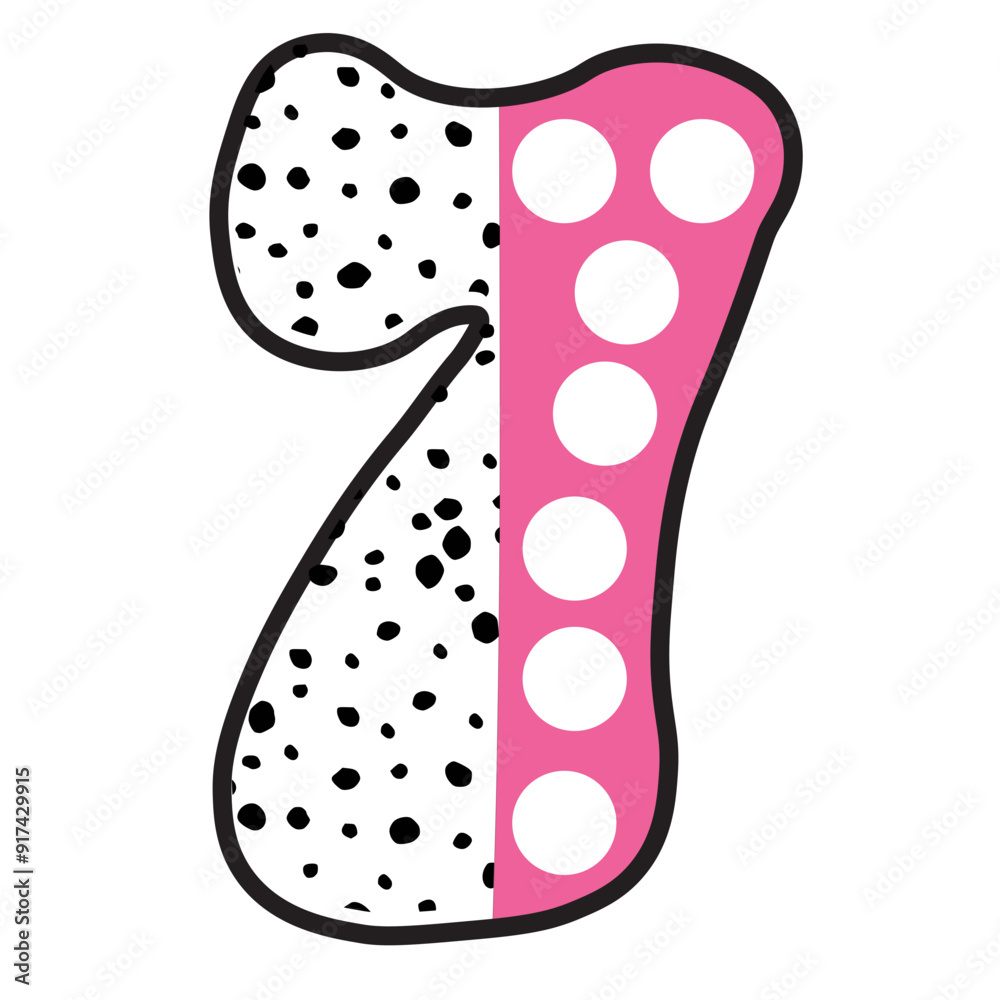 Dalmatians dots half doodle bright font alphabet polka dot dotted svg ...