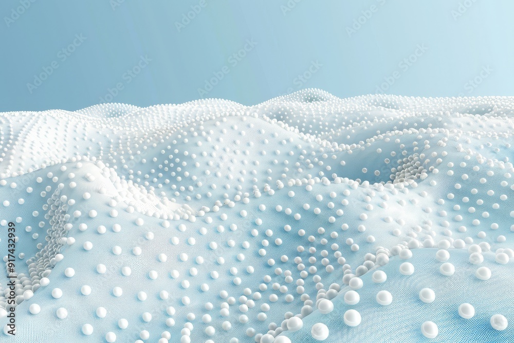 3d animation of a close-up view of white threads woven together ...