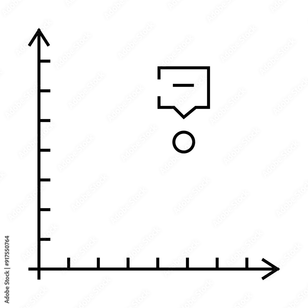 Dot Plot Visualization Line Icon Vector Dot Plot Visualization Sign Isolated Contour Symbol