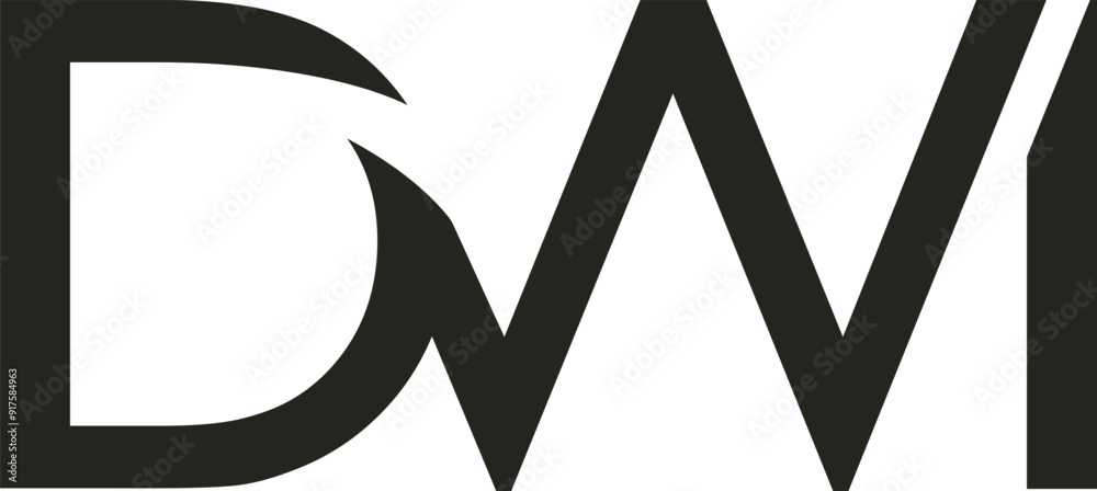 A sleek, modern DWI logo vector design featuring bold, clean lines and ...