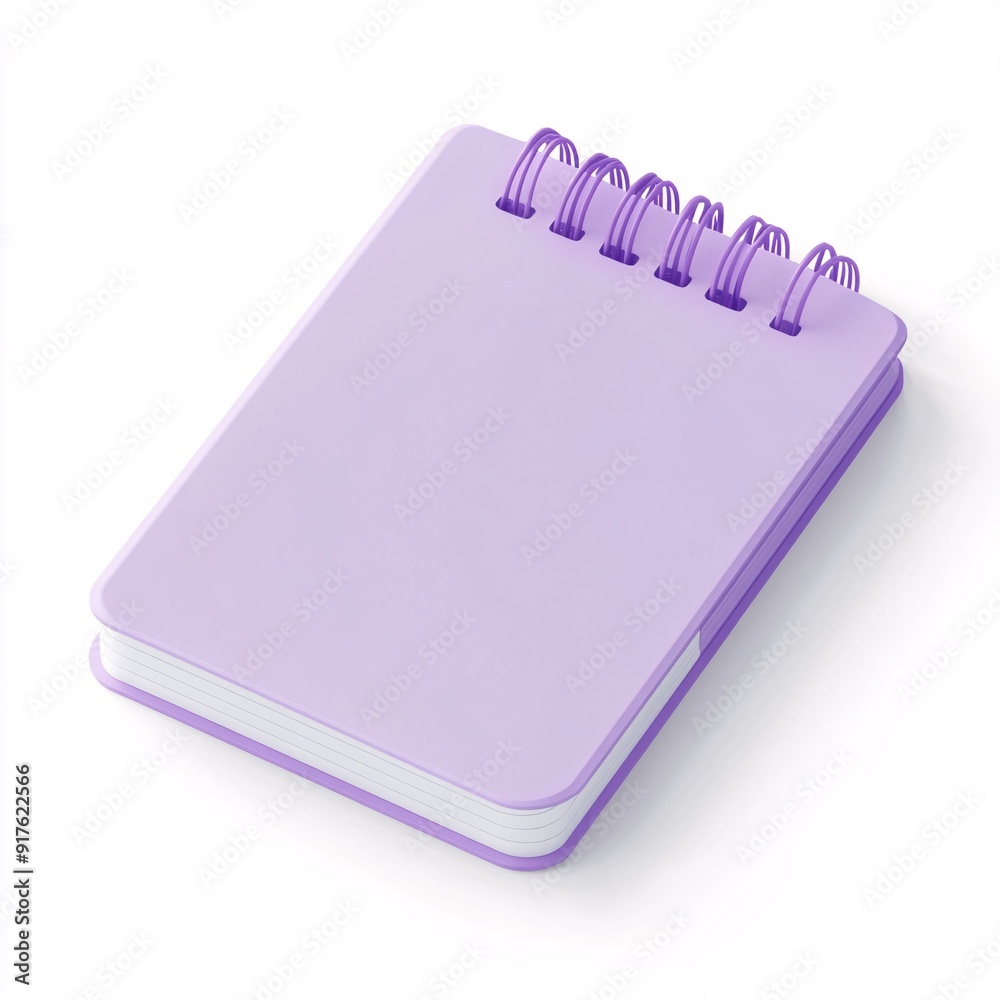240805 20. Lavender notebook with transparent elements, white ...