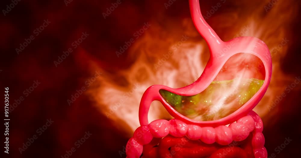 Symptoms of acid reflux or excess acid in the stomach. Gastric juice ...