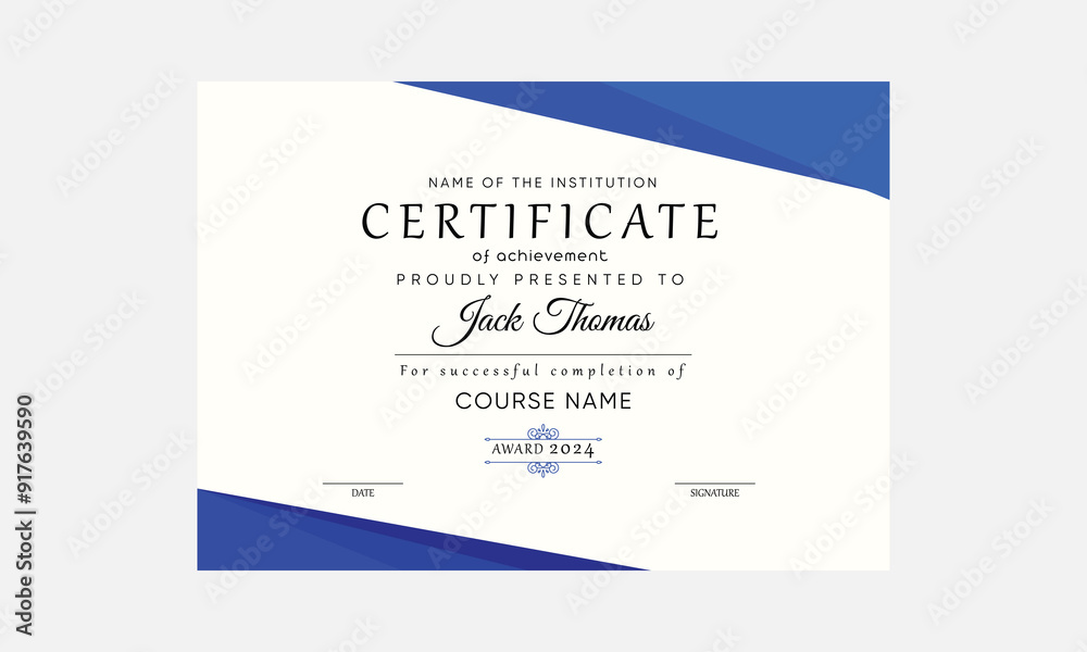 corporate certificate design layout. simple certificates. professional ...