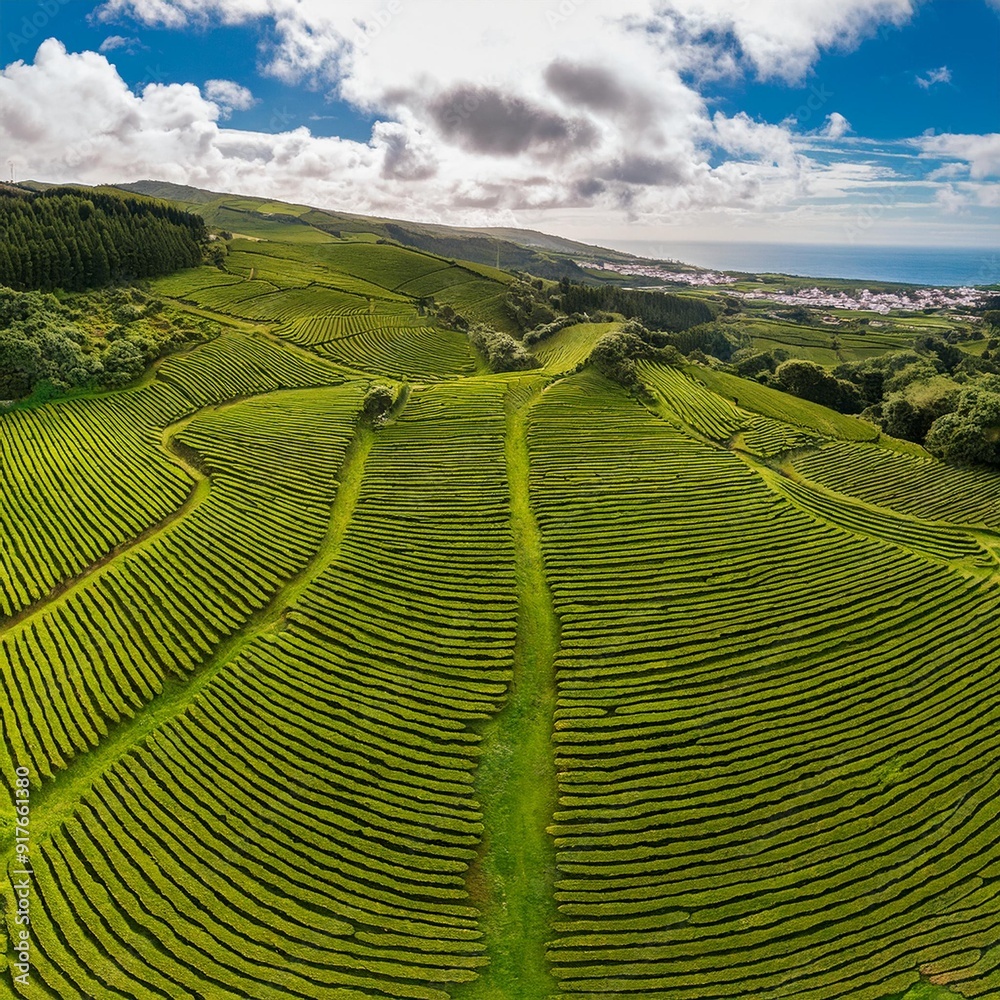 rice terraces in island, leaf background, rice terraces in island ...