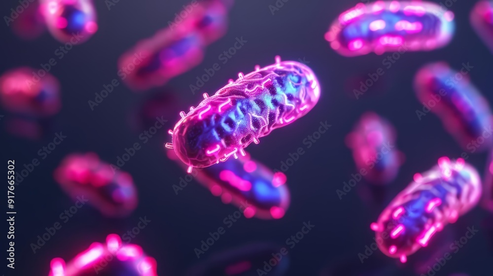 Artistic representation of prokaryotic bacteria exchanging genetic ...