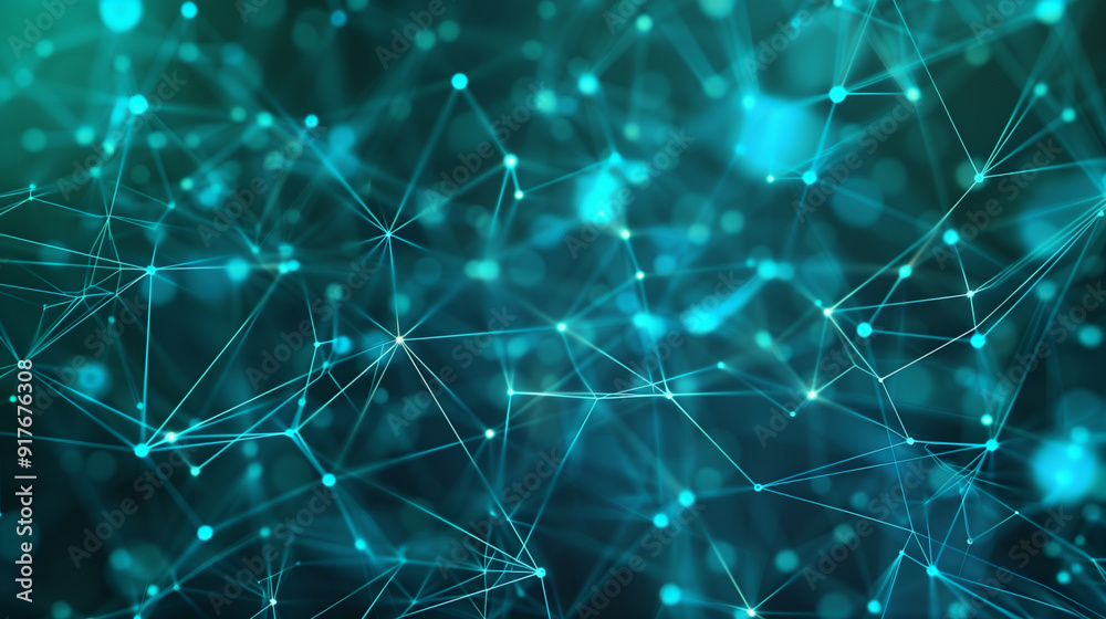 internet network background with interconnected nodes and dynamic data ...