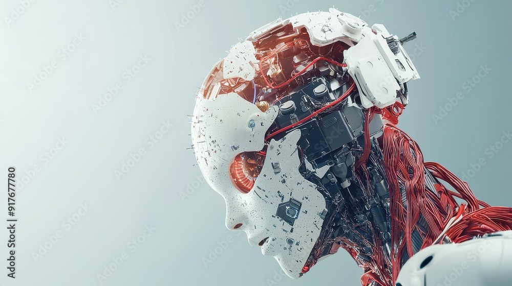 AI and Human Collaboration, a vibrant depiction of artificial ...