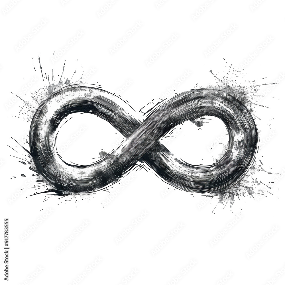 Infinity Symbol Hand Drawn Isolated on Transparent or White Background ...