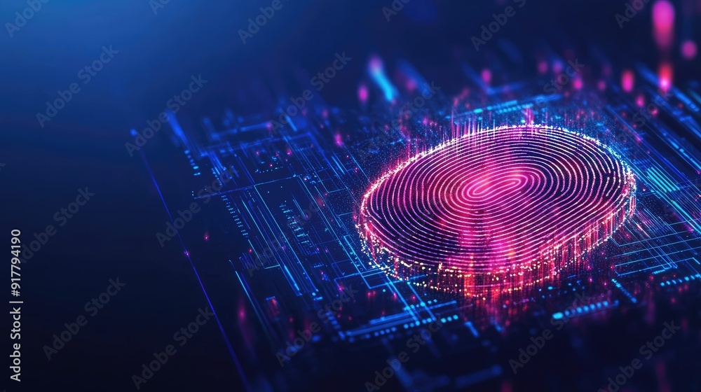 A modern fingerprint scan graphic, highlighting its role in digital ...