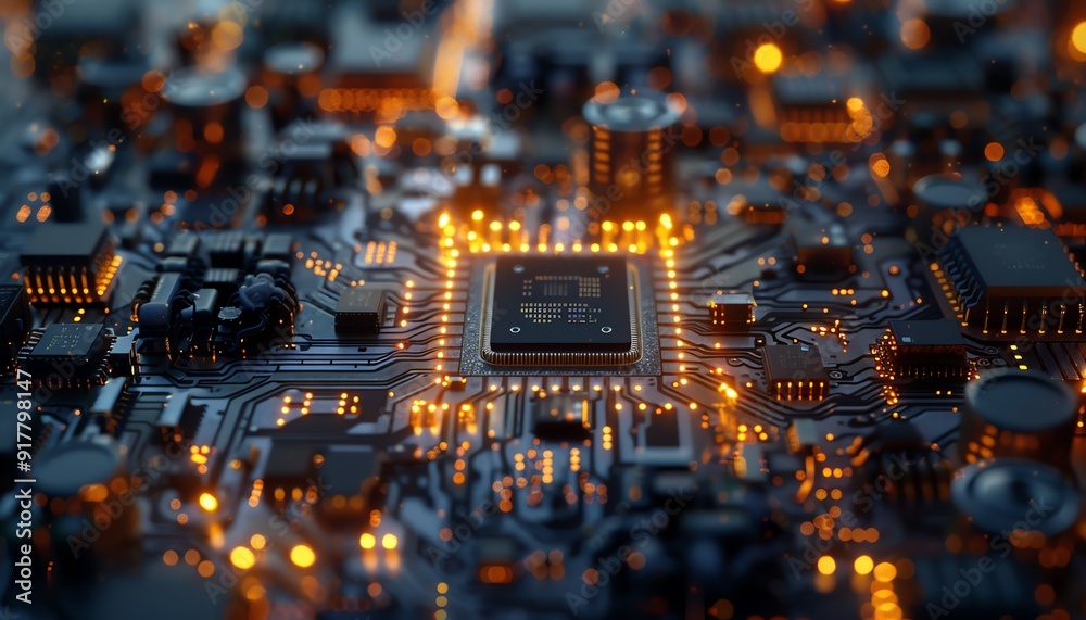 8K ultraquality graphic of a cuttingedge chipset, detailed microchip ...
