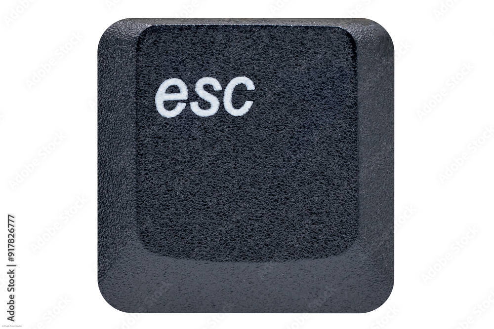 Black key button from a keyboard showing the shortcut ESC Stock Photo ...