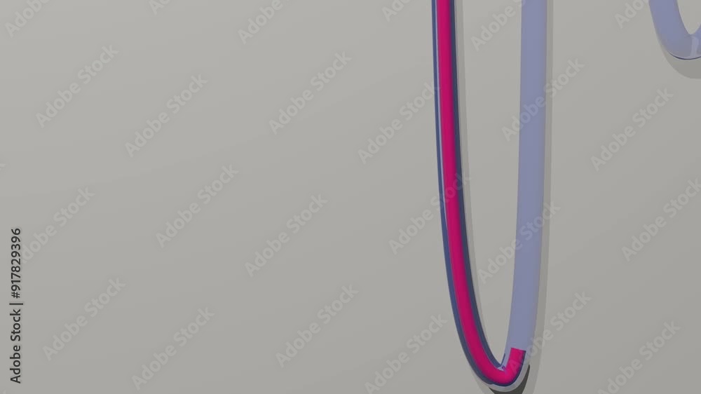 Anatomical 3D animation of an artery that is becoming blocked by ...