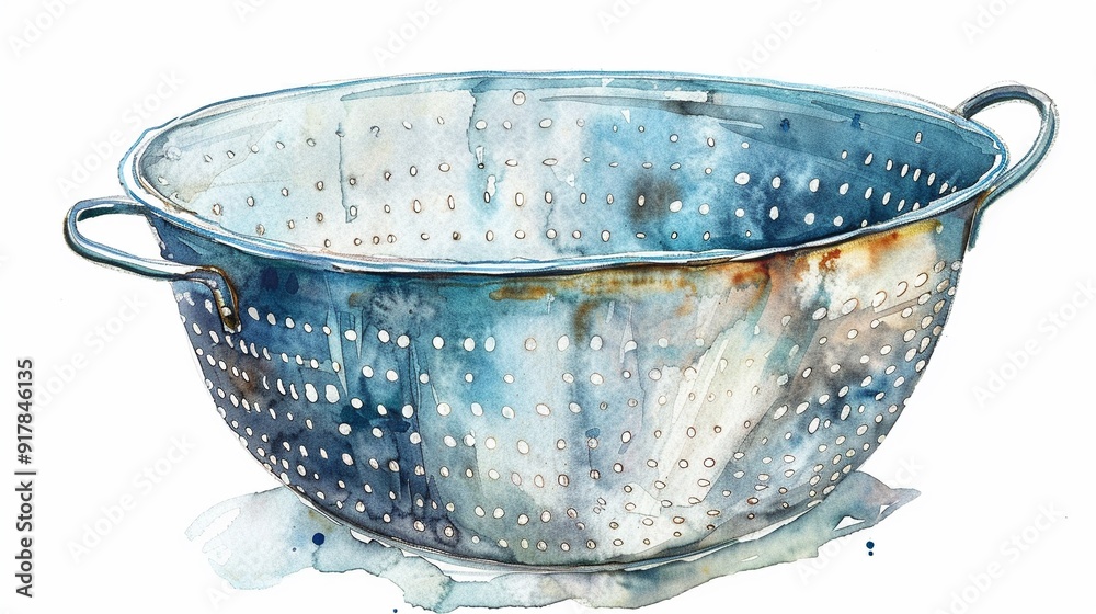Colander,Clipart, watercolor illustration, Perfect for nursery art The ...