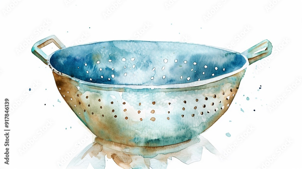 Colander,Clipart, watercolor illustration, Perfect for nursery art The ...
