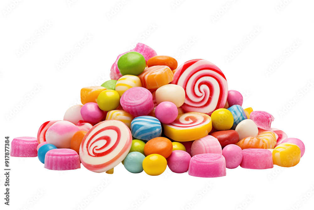 Candies on transparent background. Themes related to candies. World of ...