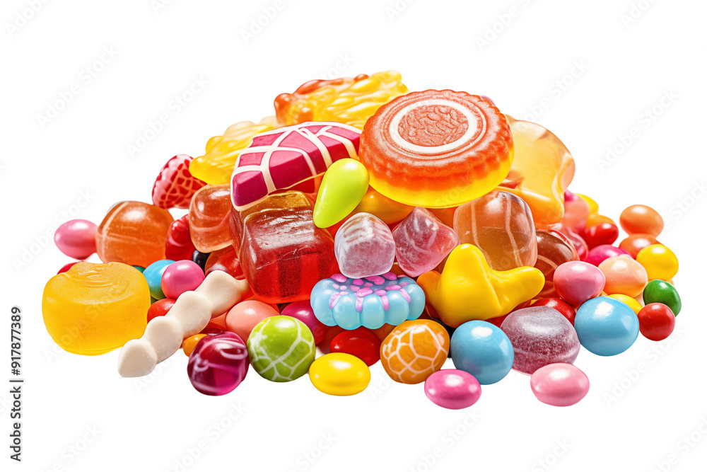 Candies on transparent background. Themes related to candies. World of ...