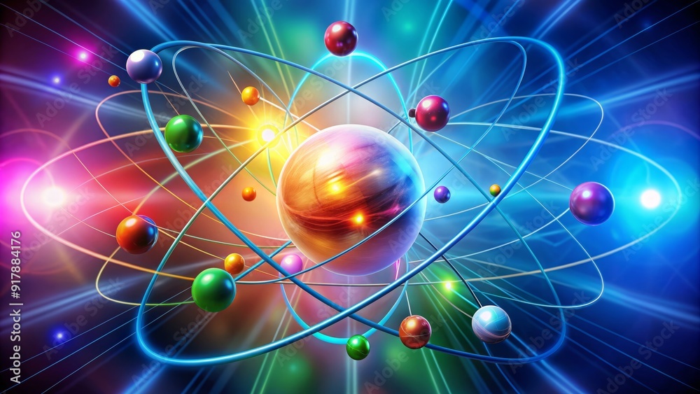 Colorful illustration of positively and negatively charged ions ...