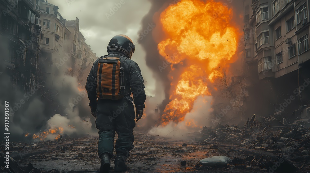 Defusing the tension: a bomb disposal expert at work amidst an urban ...