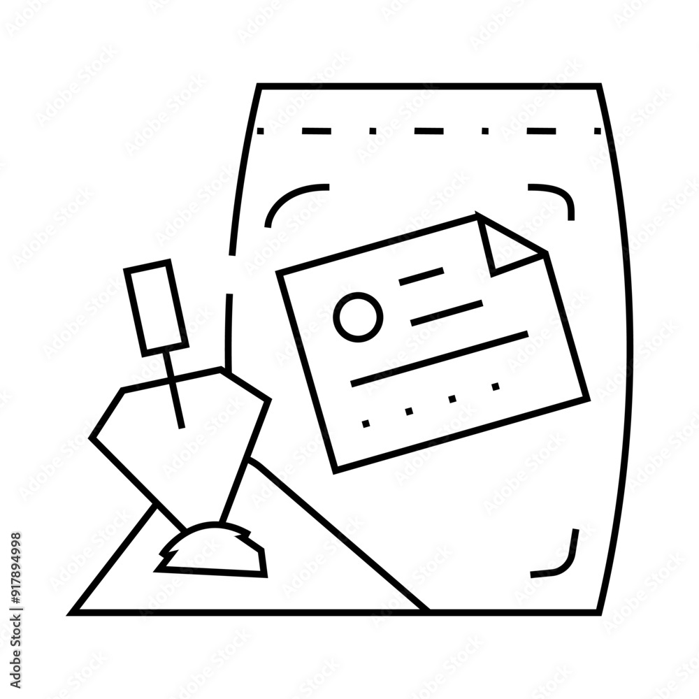 concrete and mortar line icon vector. concrete and mortar sign ...