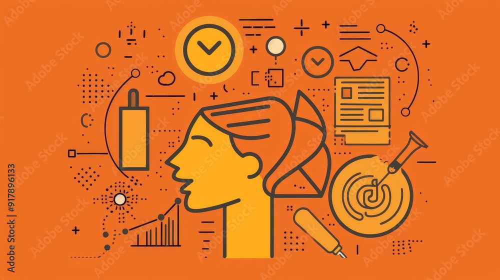 Business Strategy: The Key to Success - A woman is depicted with ...