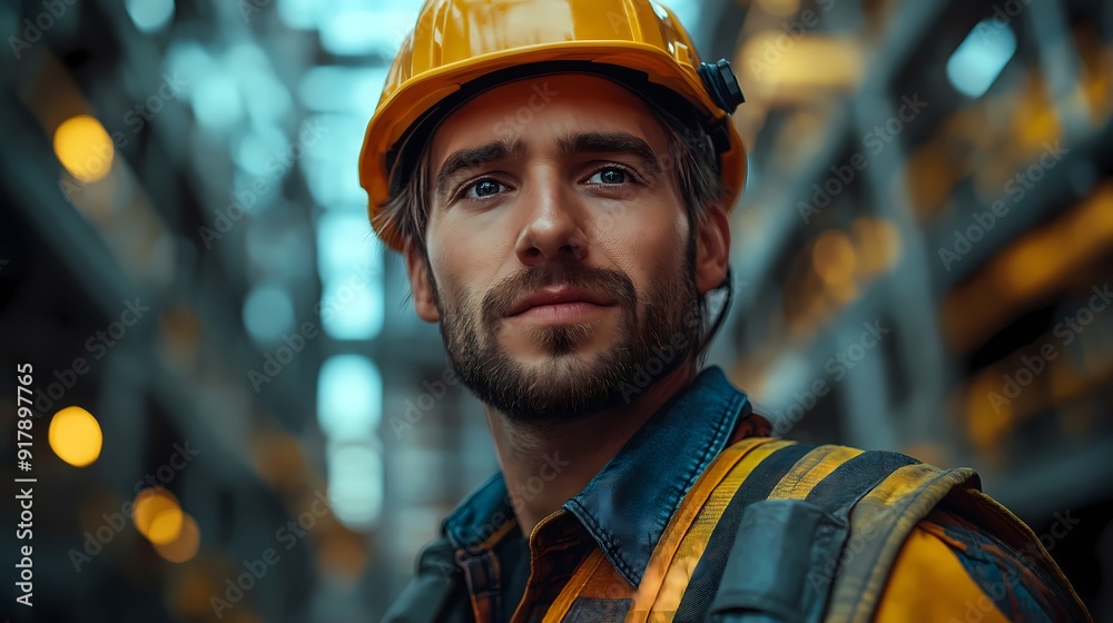 Nuclear engineer giving safety briefing to plant staff before reactor ...