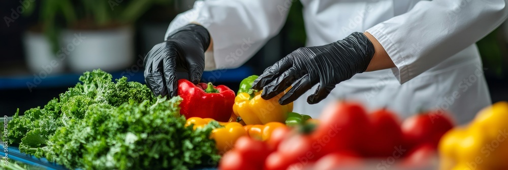 Fresh Produce Inspection: Ensuring Quality and Safety - A gloved hand ...