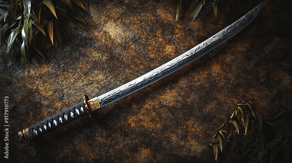 Choose a sword that matches the theme, such as a sleek katana, a broad ...