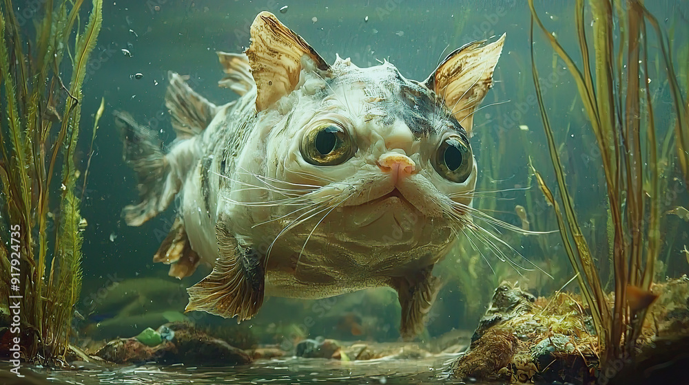 cat, fish, feline, aquatic, pet, animal, water, swim, predator, prey ...