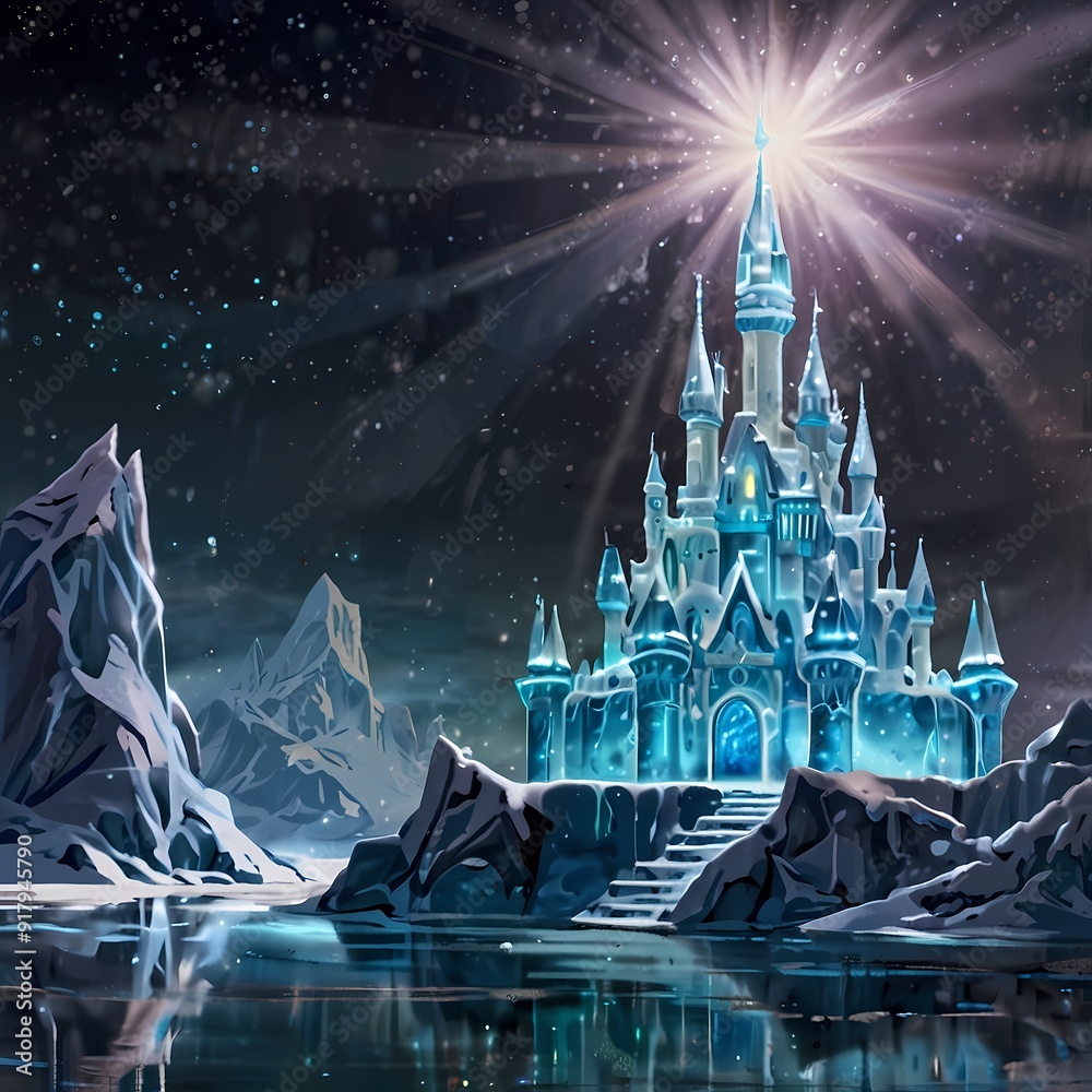 Mythical Ice Kingdom with Crystal Palaces and Frozen Landscapes – A ...