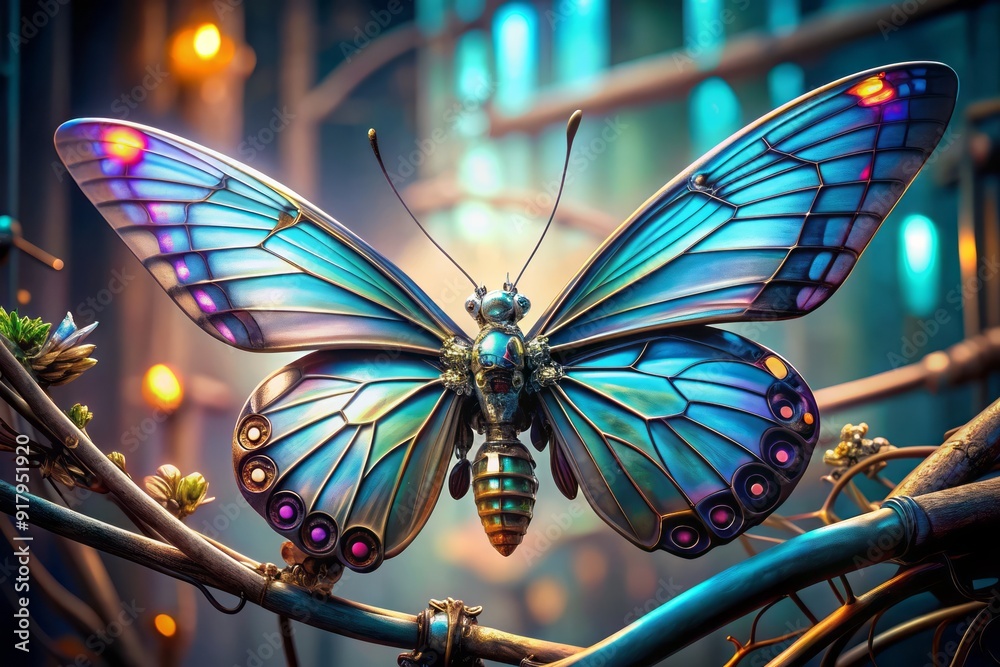 Innovative robotic butterfly with delicate wings and iridescent scales ...
