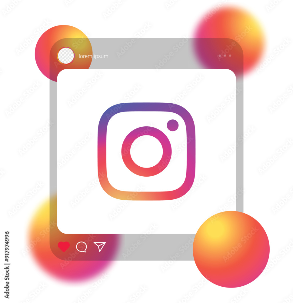 Vetor de instagram post mockup vector. social media instagram carousel ...