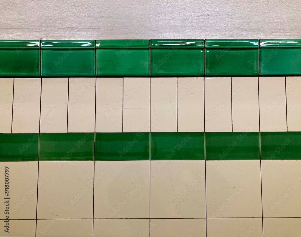 Real Train station tiles with a border, subway tiles. St James station ...
