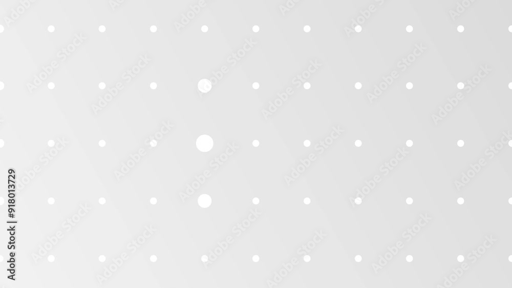 Grey background with white circular dots arranged in a grid pattern ...