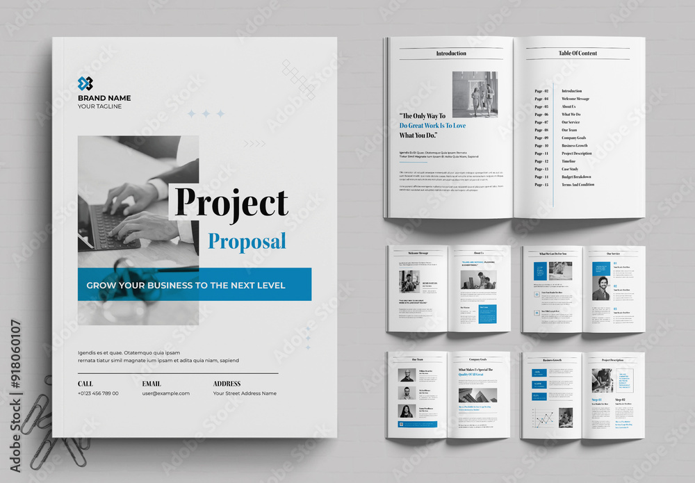 Project Proposal Template Stock Template | Adobe Stock