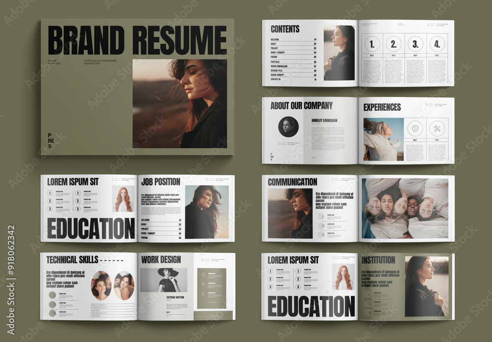 Brand Resume Template Stock Template | Adobe Stock