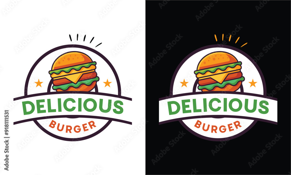 burger logo images design, delicious burger logo template design ...