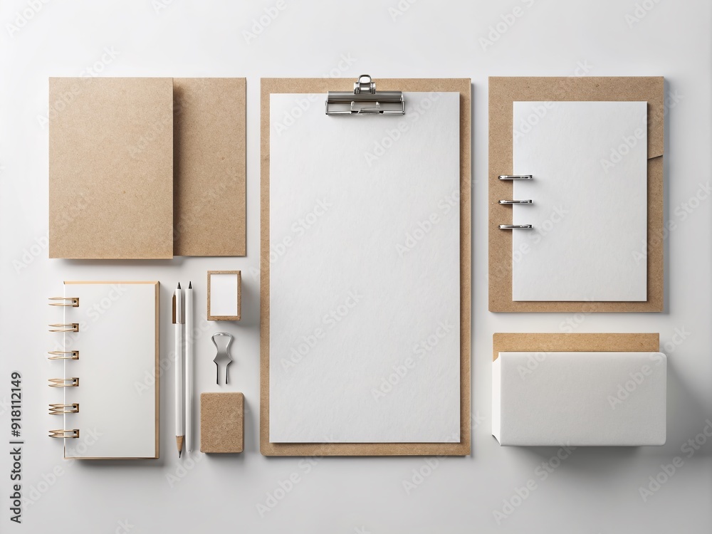 A blank, customizable, and fully editable stationery mockup template ...