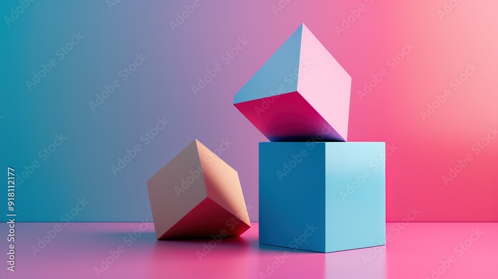 Geometric Harmony: Abstract 3D Shapes with Euler s Formula Overlay ...