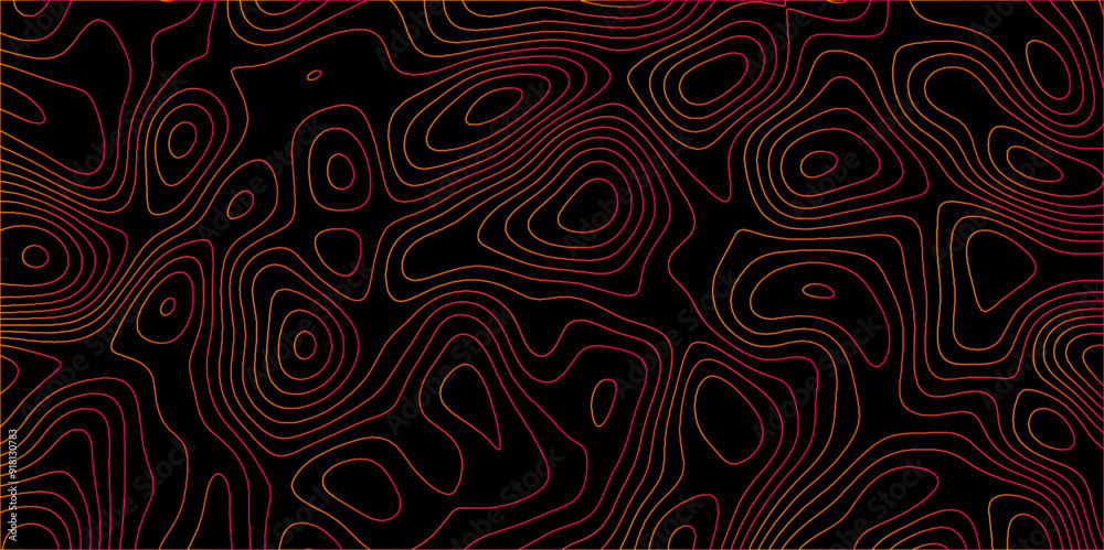 Topographic canyon geometric map relief texture with curved layers and ...