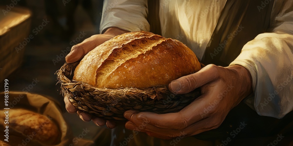 The Bread of Life Illuminated: A Christian Concept Art Embracing the ...