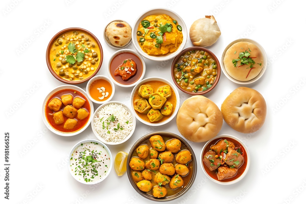 Collection of various Indian foods in a frame including momos, butter ...